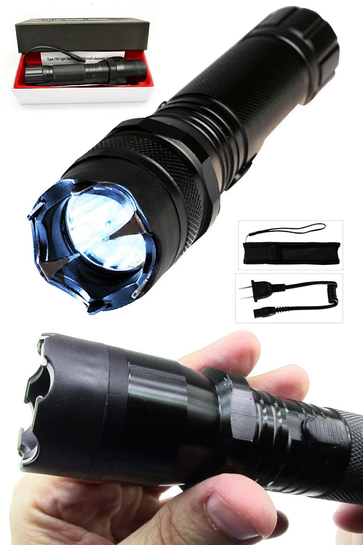 Linterna electroshock con laser - Venprotech