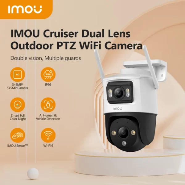CAMARA WIFI-IP/ IMOU CRUISER/ 6MP /DOBLE LENTE SMART COLOR - Venprotech